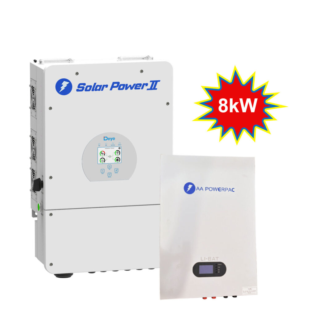 8k Solar Power II with AA PowerPac Wall Mount Lithium Battery – Total ...